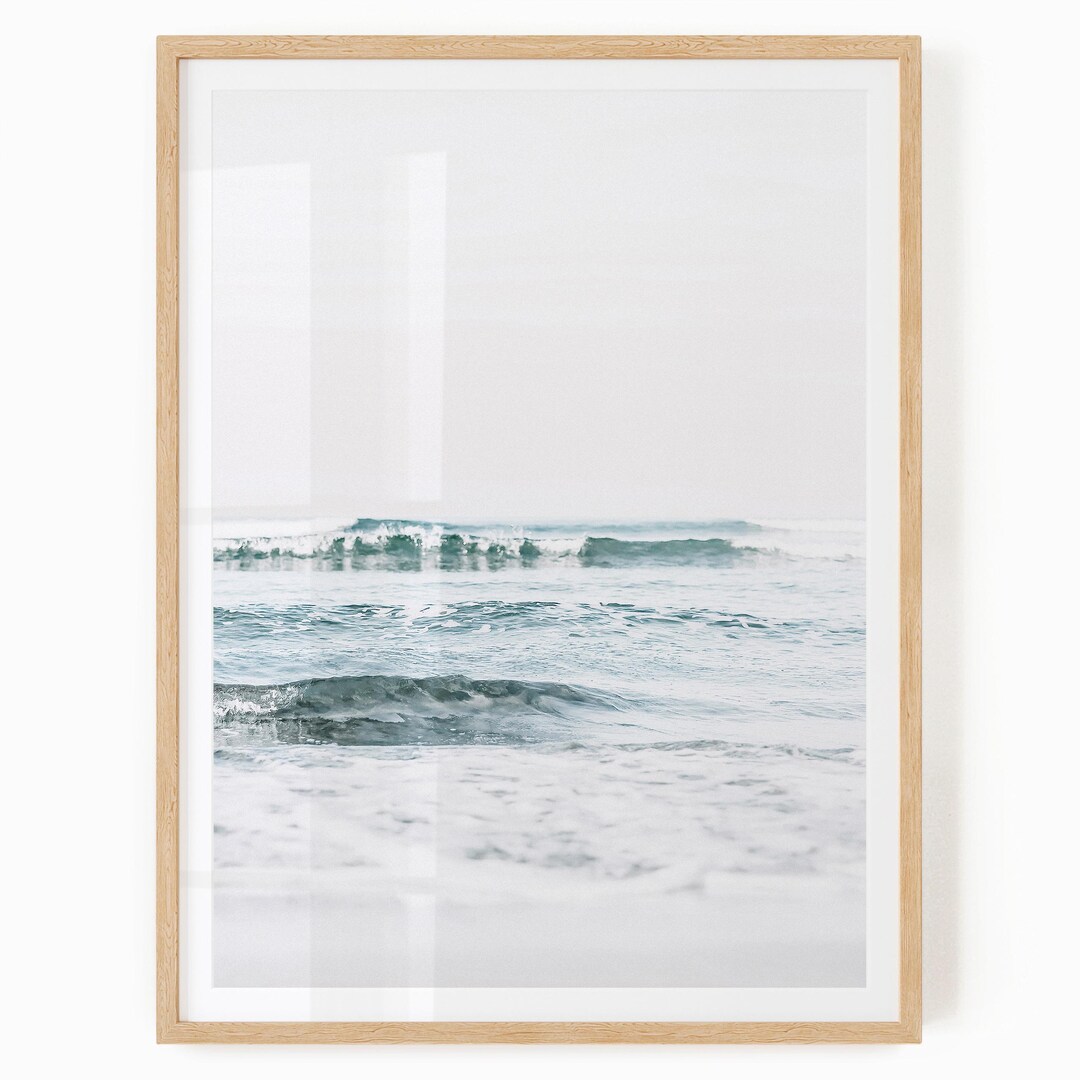 Ocean Print Digital Download, Muted Beach Print, Coastal Photography ...