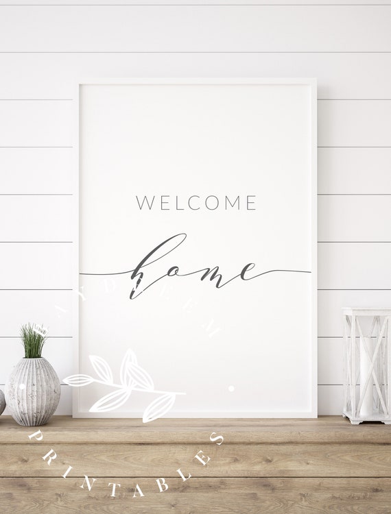 Welcome Home Printable Entryway Sign Welcome Home Sign - Etsy