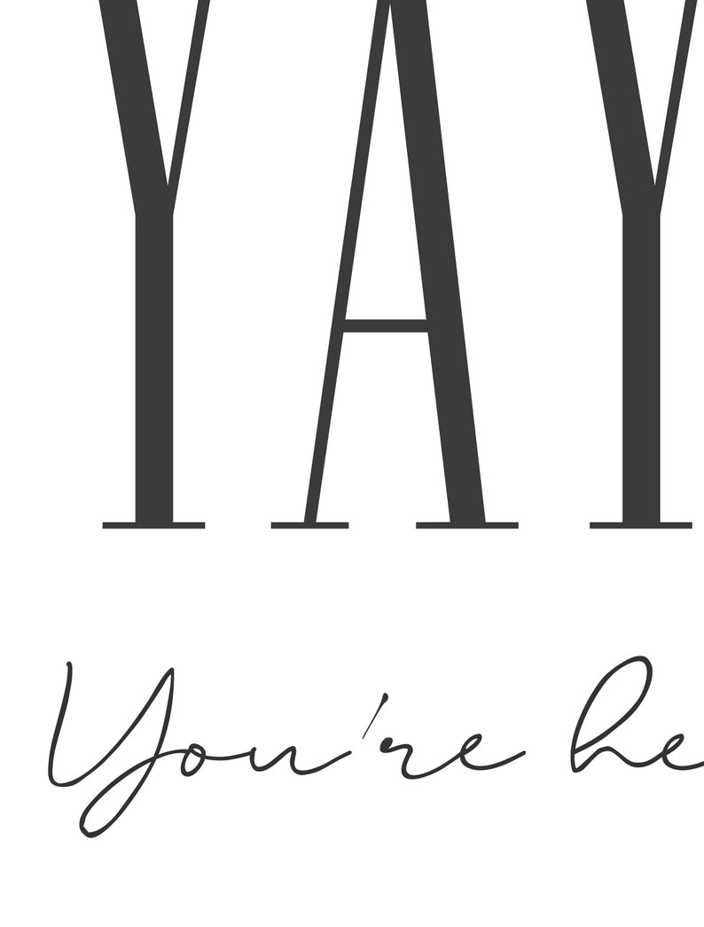 Yay Youre Here Stay Awhile Set of 2 Printables Guest Room - Etsy