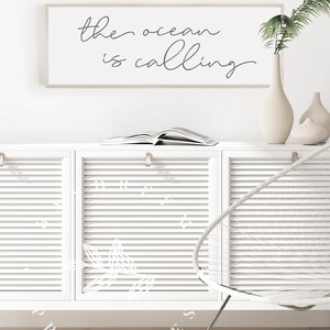 The Ocean is Calling Print Beach Quote Printable Coastal - Etsy