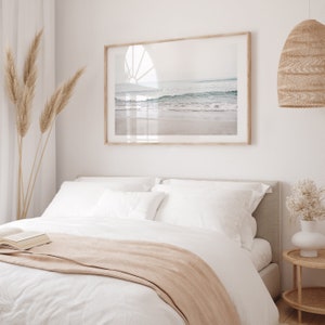 Neutral Beach Print, Tranquil Ocean Wall Decor, Muted Beach Wall Art ...