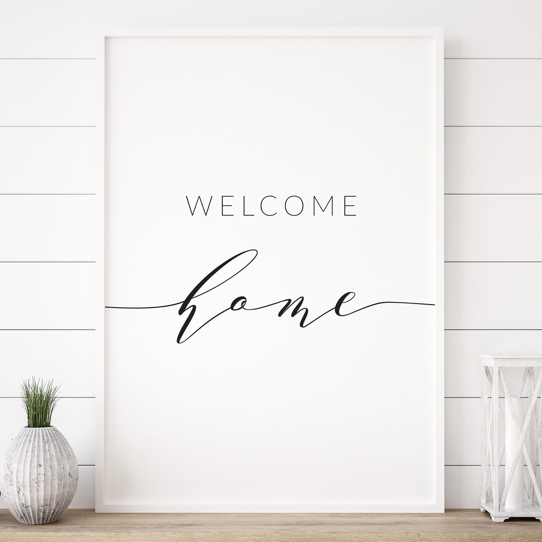 Welcome Home Printable Entryway Sign Digital Download Welcome Home Sign ...