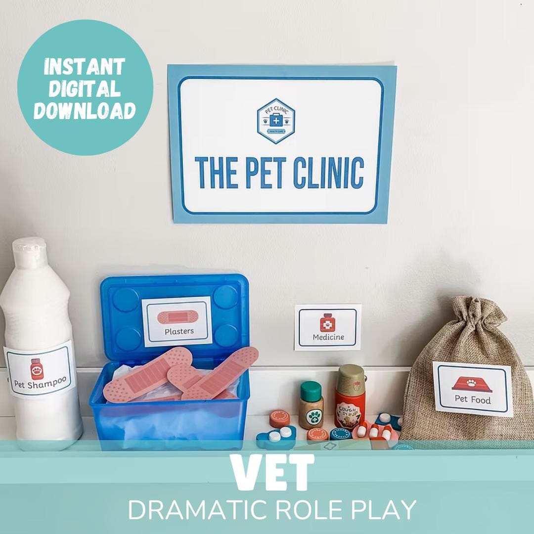 Vets Dramatic Role Play | Digital | Download | Printable | Pets ...
