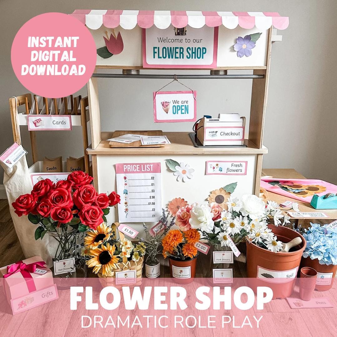 Flower Shop Dramatic Role Play | Digital | Download | Printable - Etsy