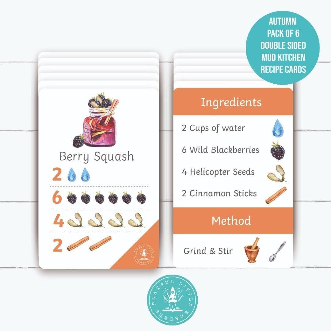 Autumn Mud Kitchen Recipe Cards - Etsy