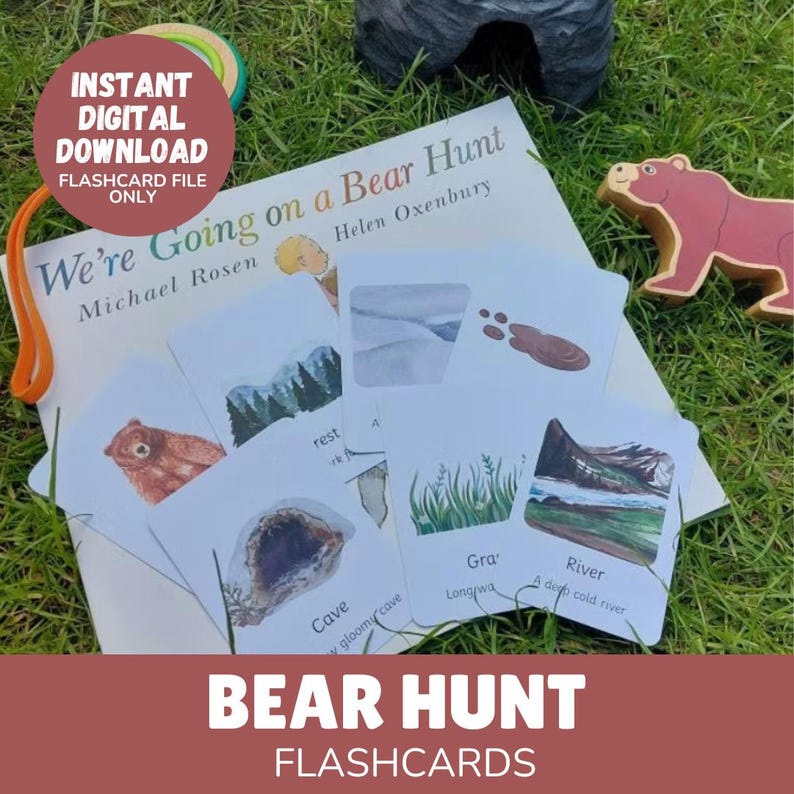 We're Going on A Bear Hunt Flashcards | Printable | Educational ...