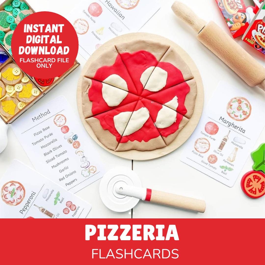 Pizza Pizzeria Flashcards | Printable | Educational | Learning ...
