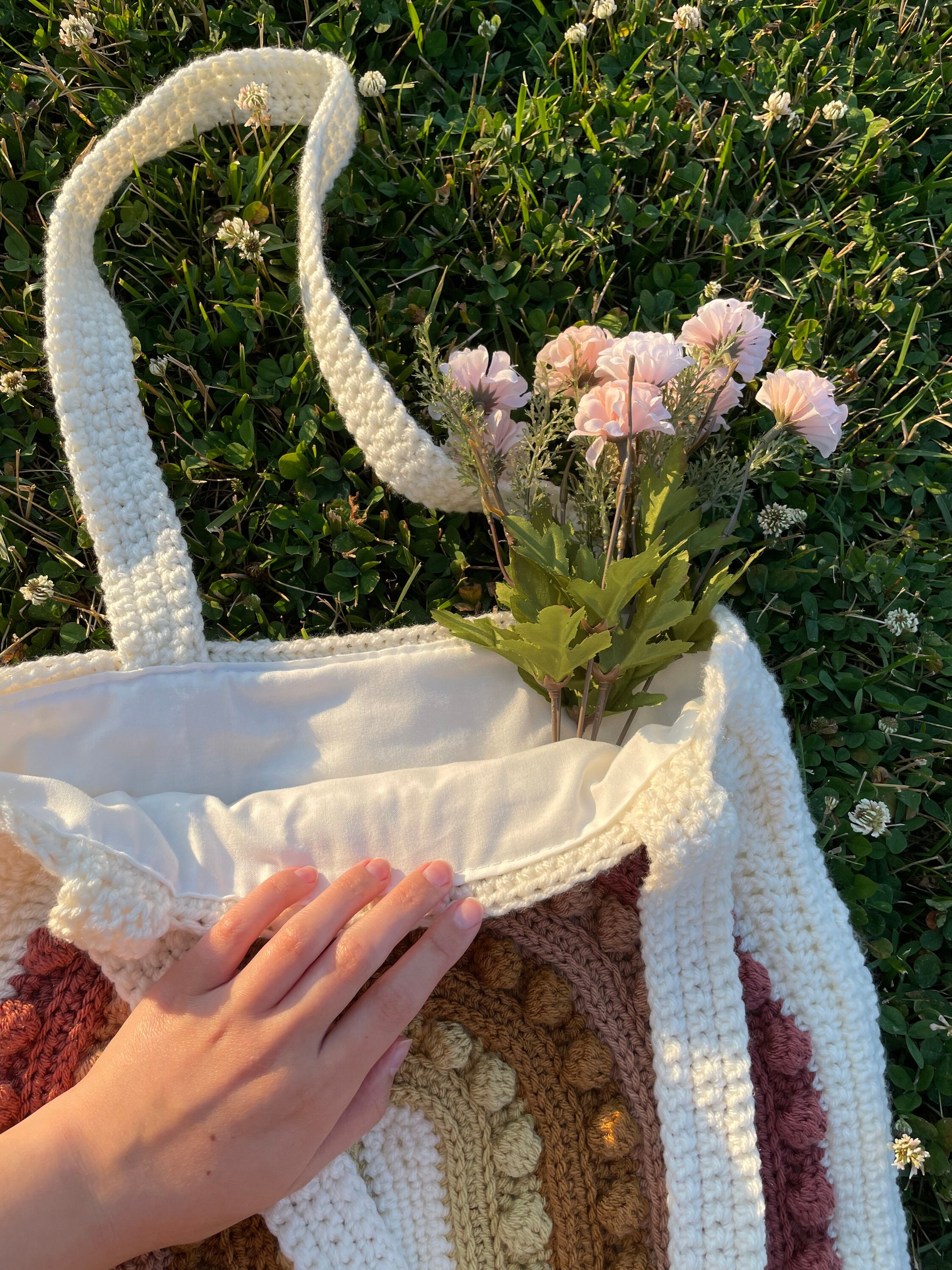 Crochet Rainbow Boho Tote Bag Pattern, DIGITAL DOWNLOAD, Crochet Tote ...