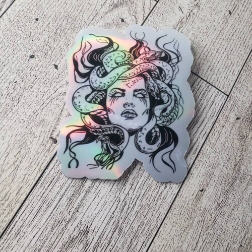Greek Goddess Medusa Sticker Medusa Snakes Stickers Greek - Etsy