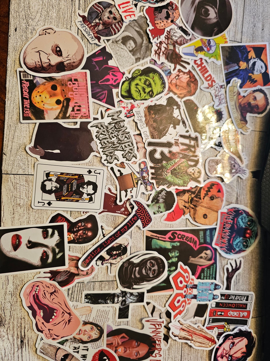 Spooky Horror Movie Stickers 10x Pack Random - Etsy