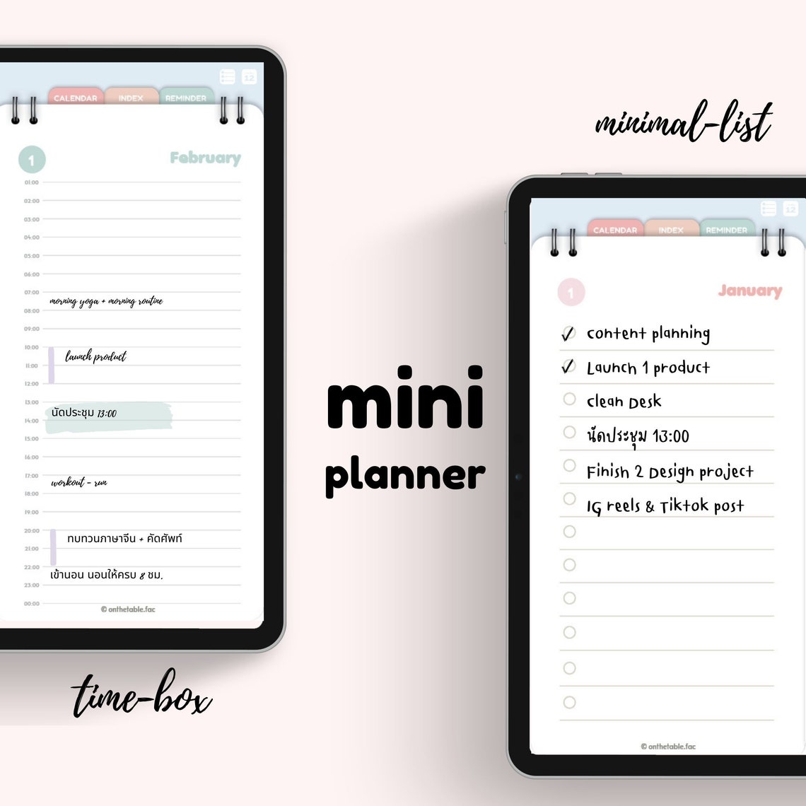 Mini Pastel Digital Planner Minimalist Goodnotes Split - Etsy