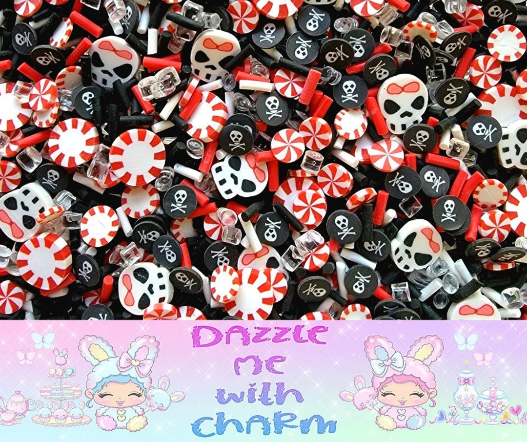 SUGAR SKULL Polymer Clay Mix Halloween Skeleton, Fake Candy, Faux ...