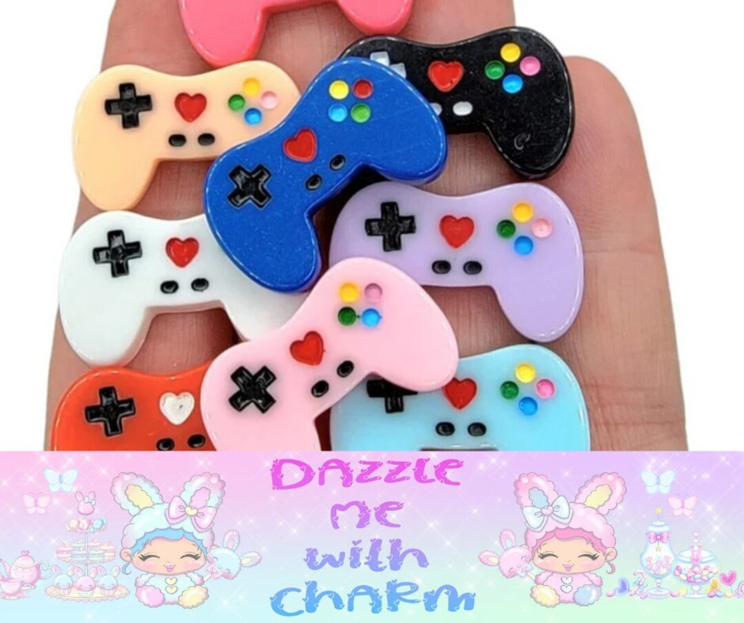 10 Game Controller Resin Flatback Cabochon Video Game Mixed Charms - Etsy