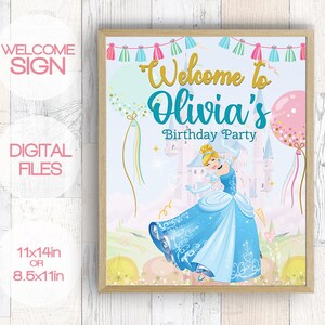 Princess Welcome Sign Princess Birthday Sign princess Decorations ...