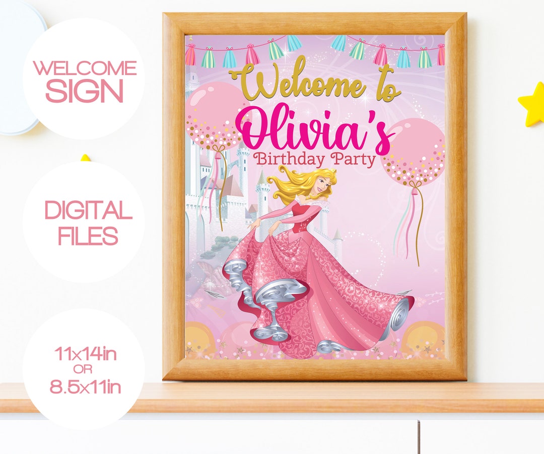 Princess Welcome Sign Princess Birthday Sign princess Decorations ...
