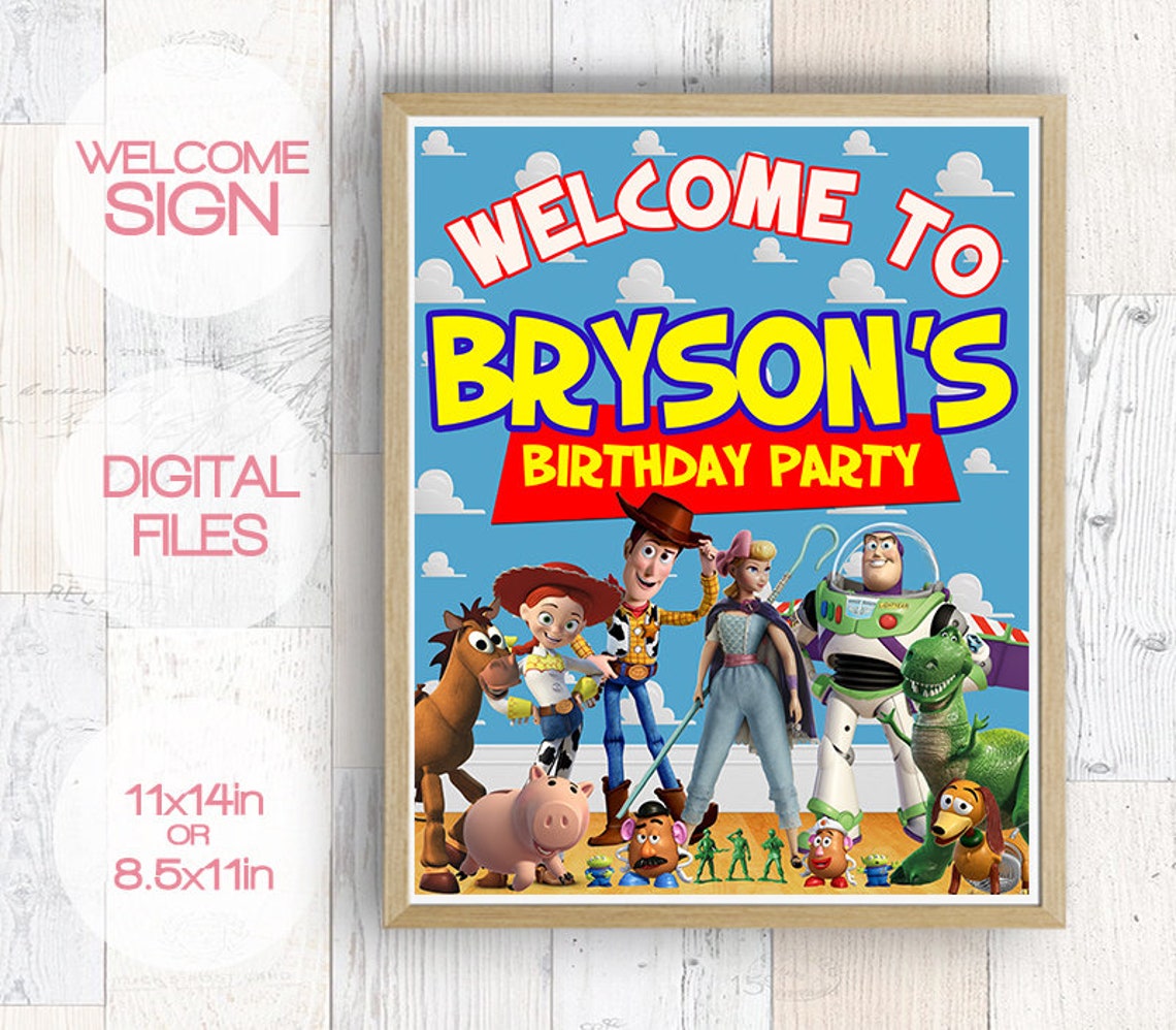 Toy Story Welcome Sign toy Story Decorations Printable - Etsy