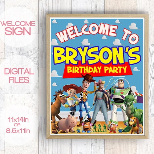 Toy Story Welcome Sign toy Story Decorations Printable - Etsy