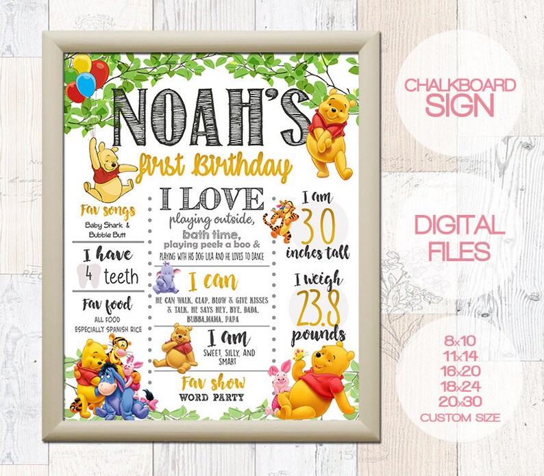 Classic Winnie the Pooh Poster Winnie the Pooh Sign Winnie - Etsy
