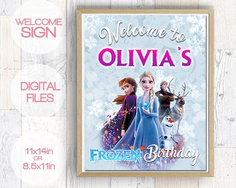Frozen Welcome Party Sign - Etsy