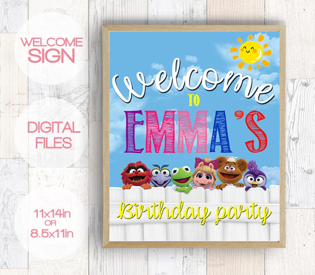 Muppet Babies Welcome Sign Muppet Babies Birthday Muppet Babies Party ...