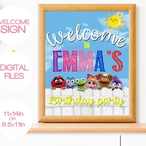 Muppet Babies Welcome Sign Muppet Babies Birthday Muppet Babies Party ...