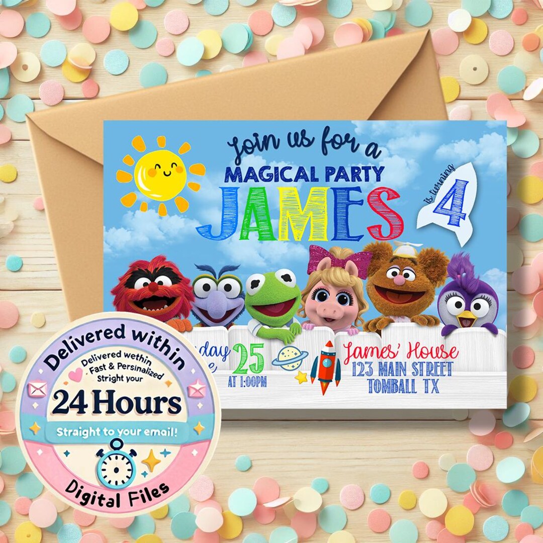 Muppet Babies Party Invitation – Custom Digital Invite – Muppet ...