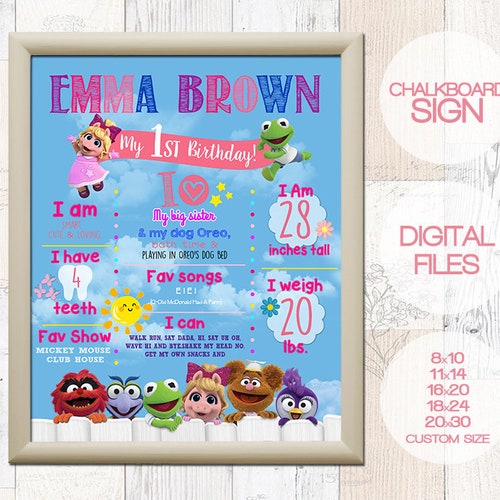 Muppet Babies Birthday Banner - Etsy