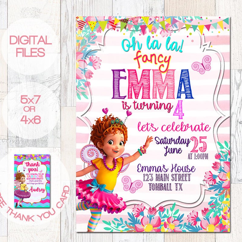 Fancy Nancy Birthday Invitation - Etsy