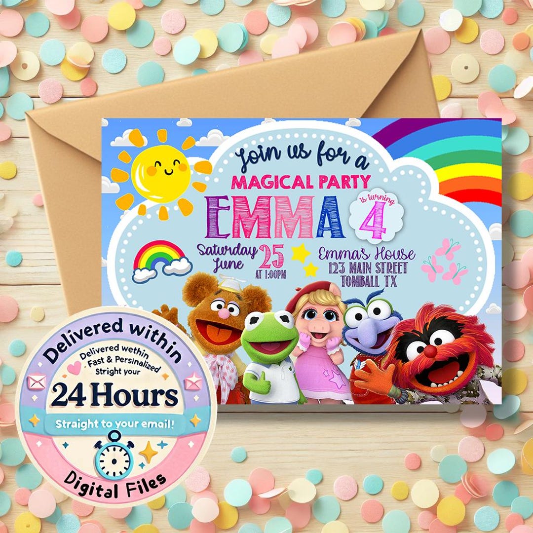 Muppet Babies Birthday Invitation - Personalized Digital Invite ...