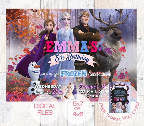 Frozen 2 Invitation Frozen Invitation Frozen 2 Birthday | Etsy