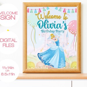 Princess Welcome Sign Princess Birthday Sign princess Decorations ...