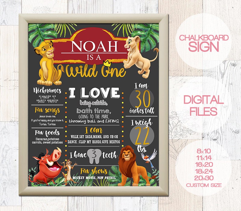Lion King Poster Lion King Sign Lion King Chalkboard Poster - Etsy ...