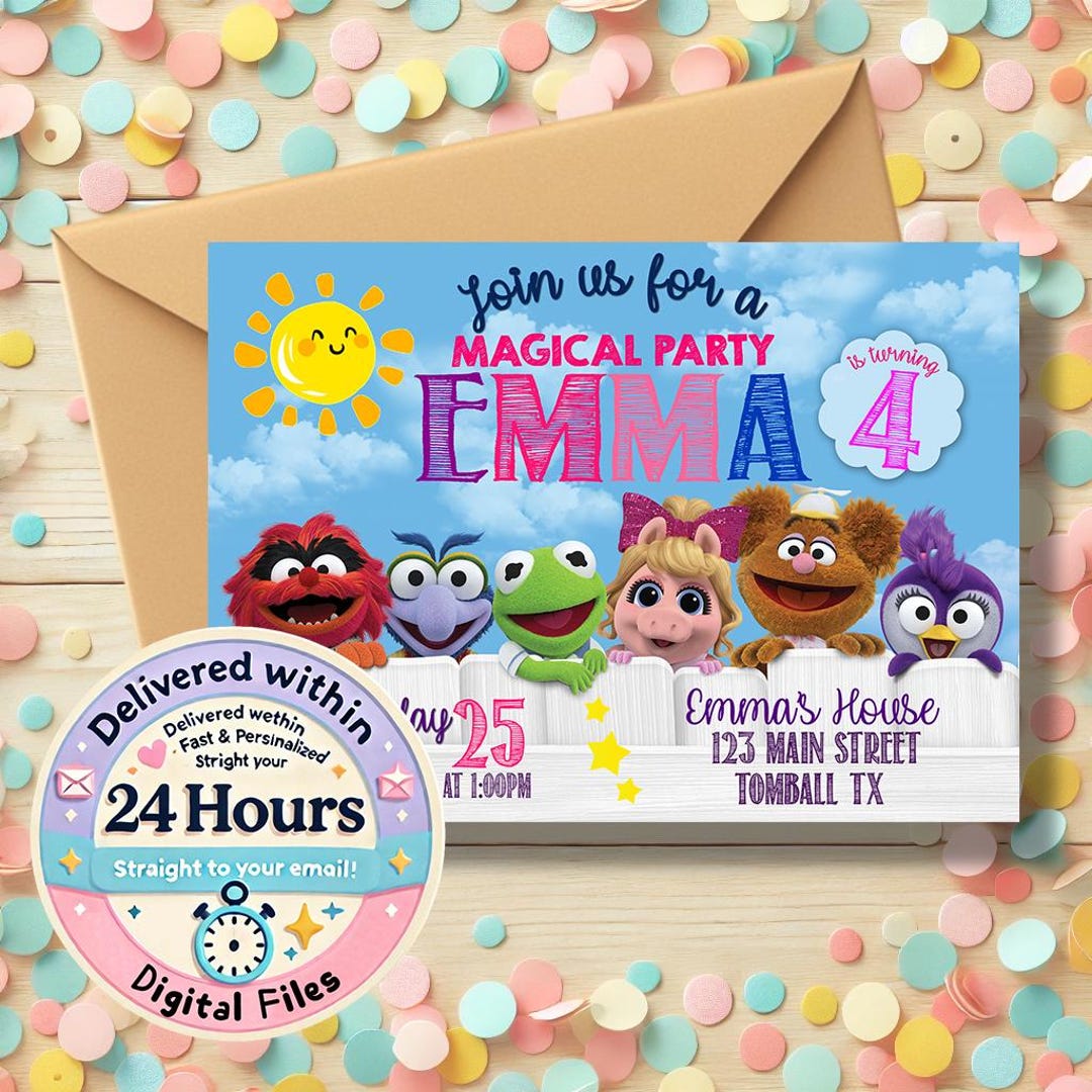 Muppet Babies Birthday Invitation - Personalized Digital Invite ...