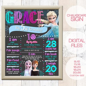 Frozen 2 Poster Personalized Frozen Sign Frozen Birthday - Etsy