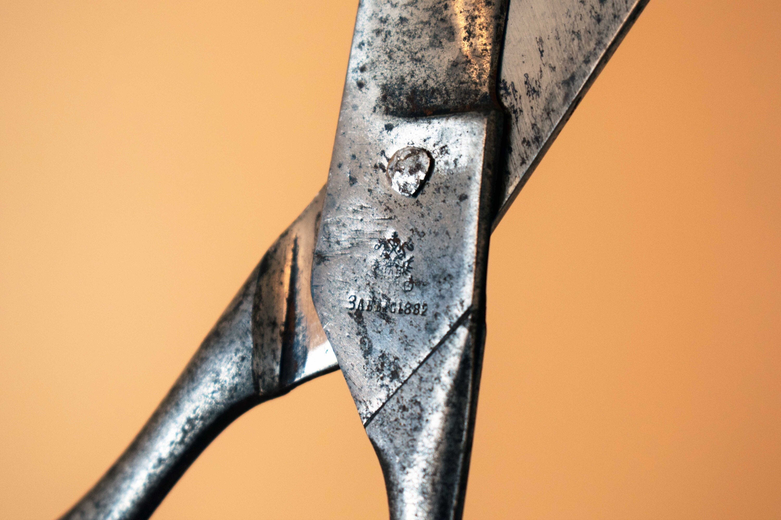 Sewing scissors Vintage scissors 1882 Antique iron scissors | Etsy