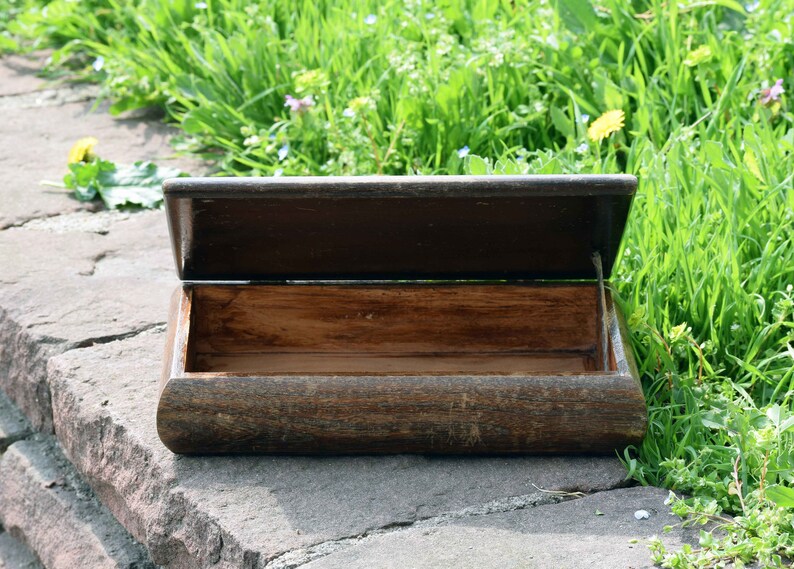 Wooden Pyrography Box, Vintage Wooden Box, Antique Pyrography Box ...