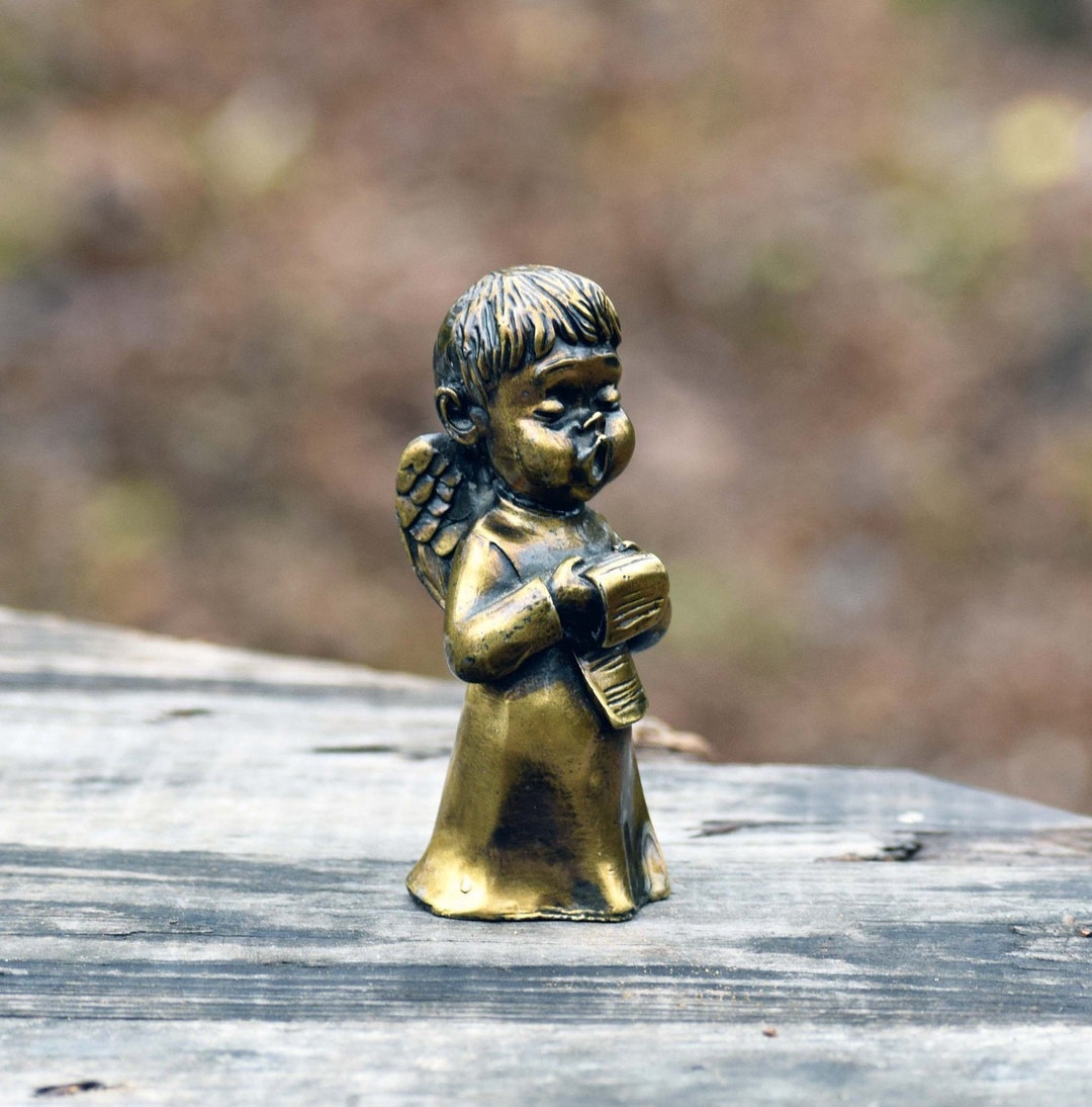 Gypsum Figure Vintage Gypsum Angel Figurine Cherub Singing - Etsy
