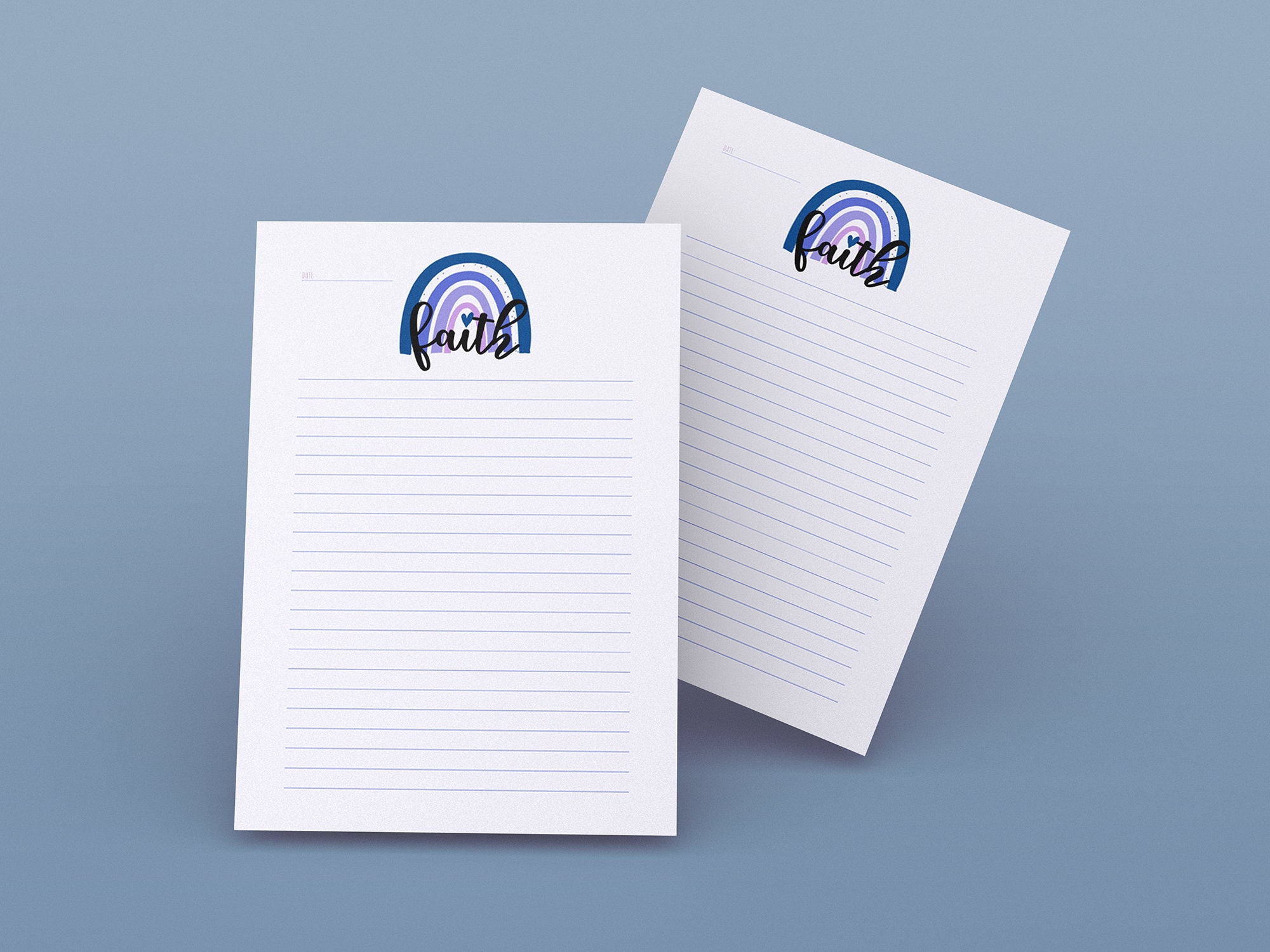 Boho Rainbow Printable Note Paper Faith 8.5x11 & A4 - Etsy