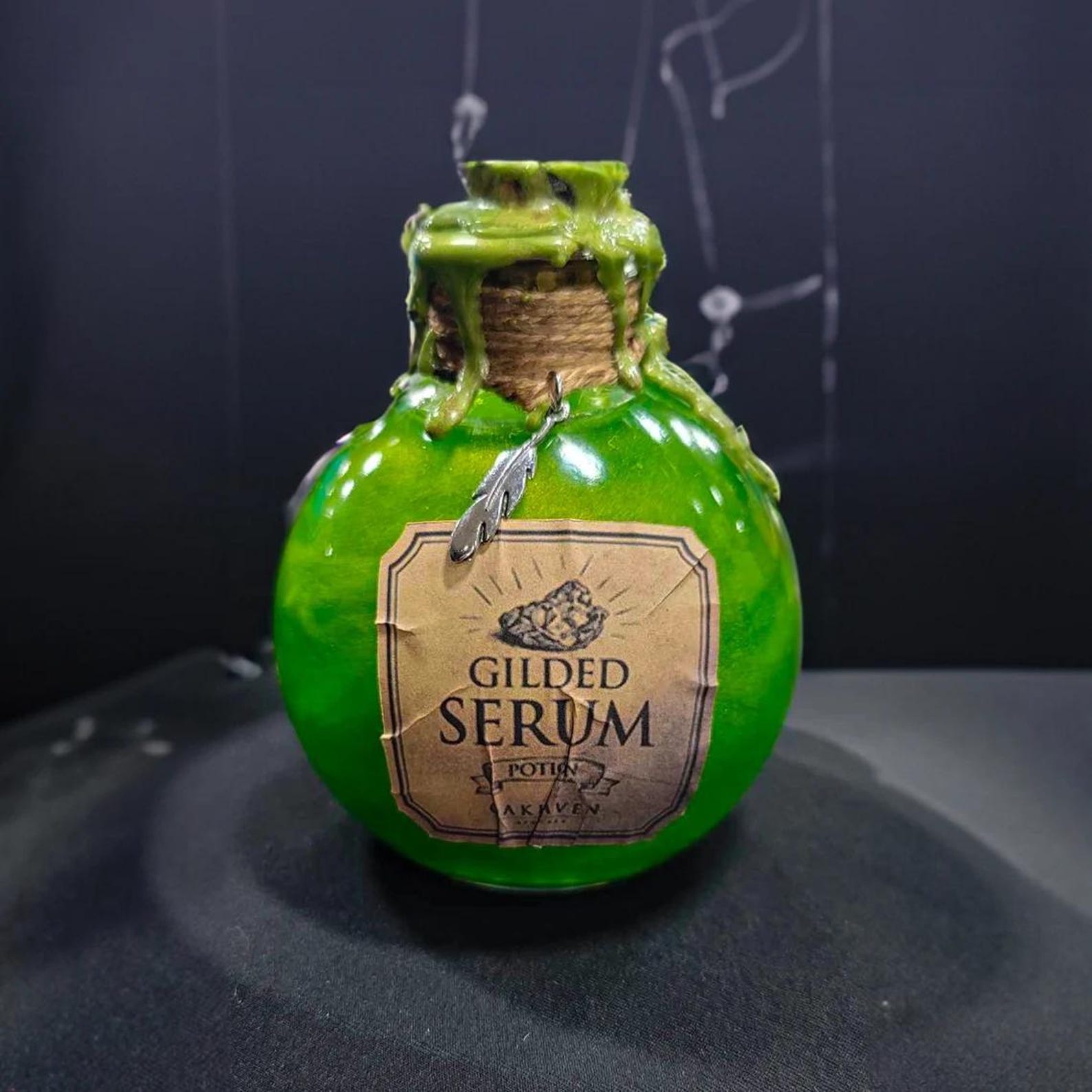 Gilded Serum Potion Prop Potion Bottle Decor Sensory Bottle Halloween ...