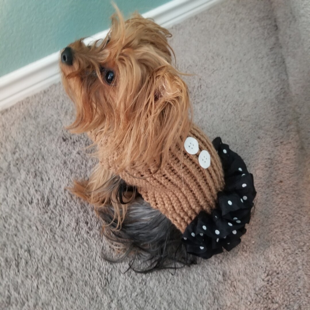 Dog Sweater, Cute Dog Sweater, Hand Knitted, Chihuahua, Yorkie, Puppy ...