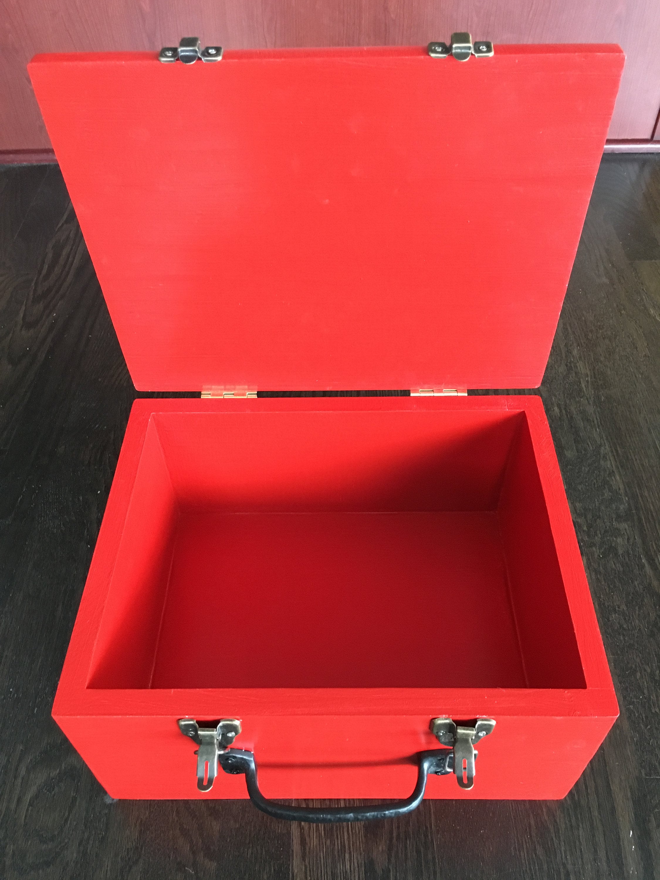 Custom Made Box With Handle, Latches and Personalized Engraving ...