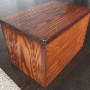 Solid Oak Storage Box With Hinged Lid. Contact Me for Custom Sizes ...