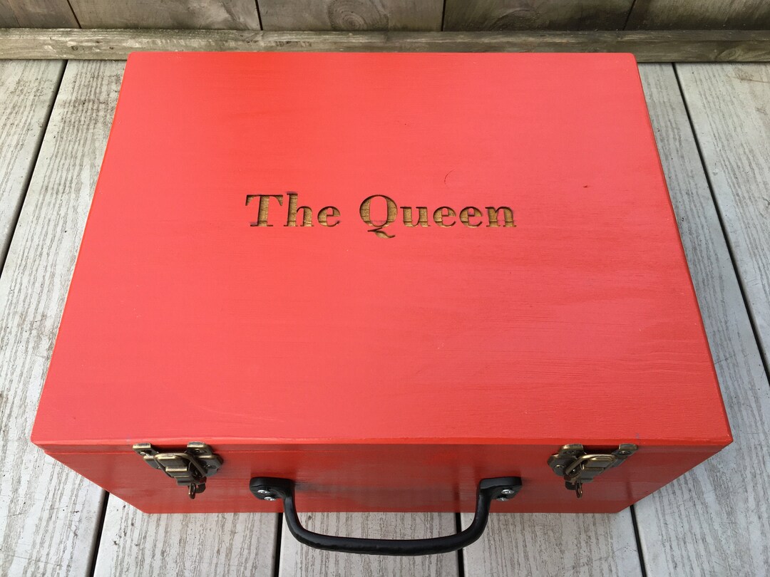 Custom Made Box With Handle, Latches and Personalized Engraving ...