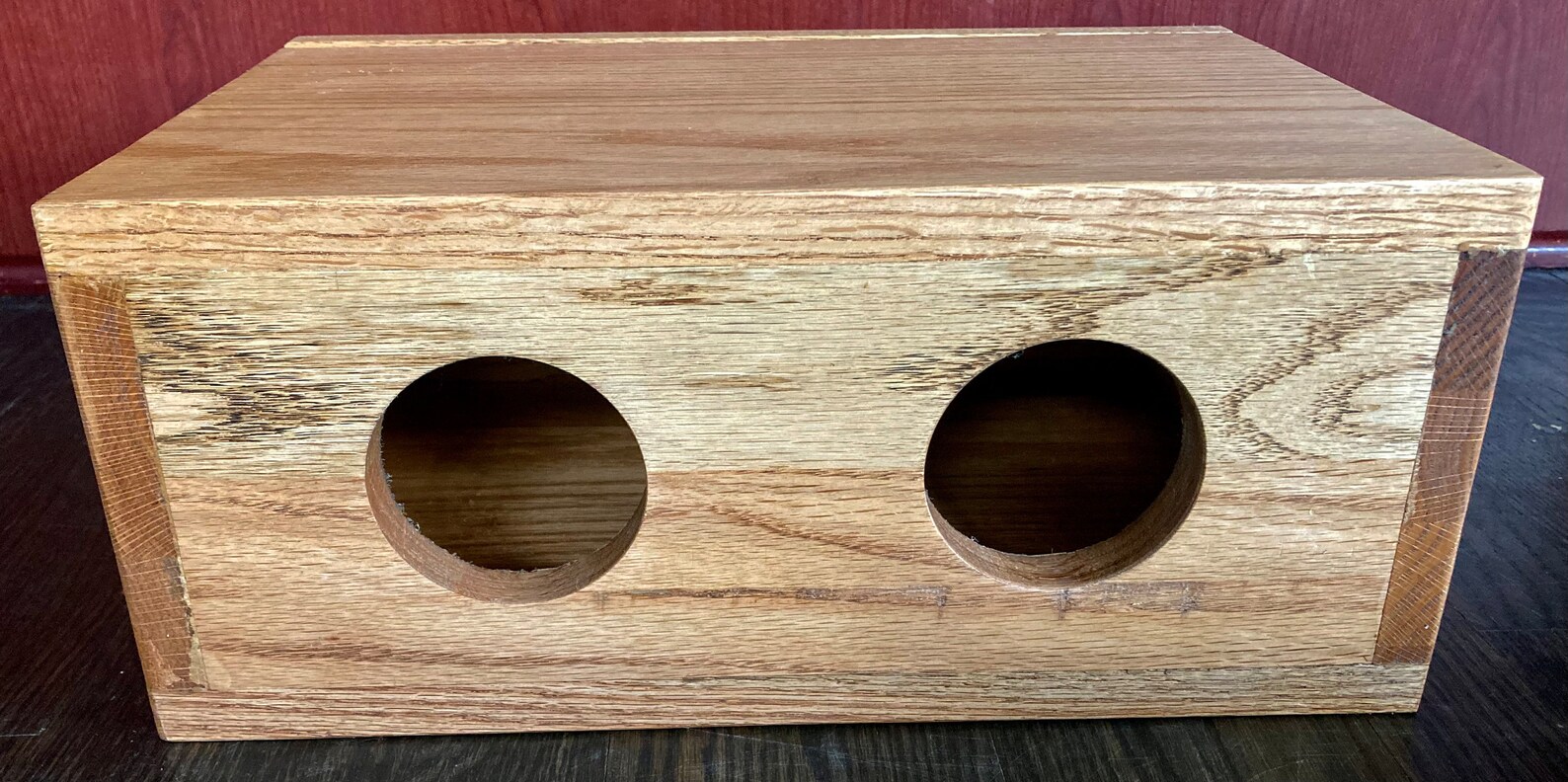 Custom Made Cable and Cord Management Box With Access Holes. Solid Oak ...
