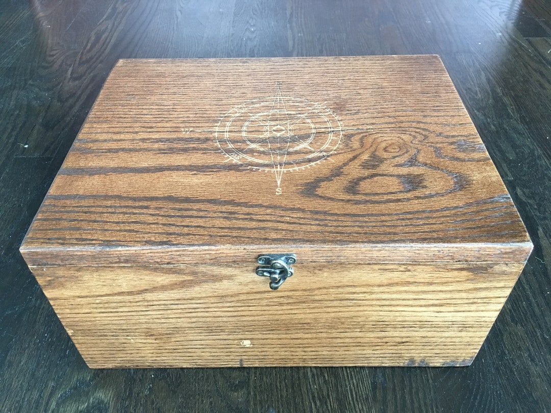Custom Made Solid Oak Box With Personalized Engravings and Latch ...