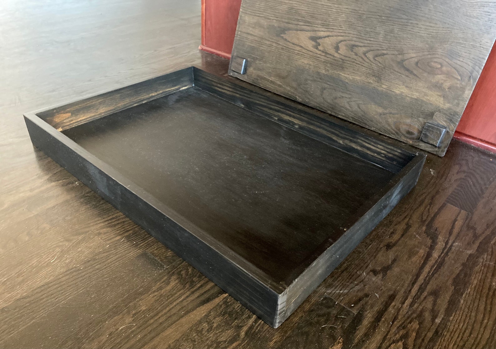 Custom Made Solid Wood Flat Storage Box With Removable Lid. - Etsy