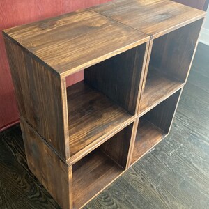 Custom Made Solid Wood Open Cube Shelving. Set of 4. Contact Me for ...