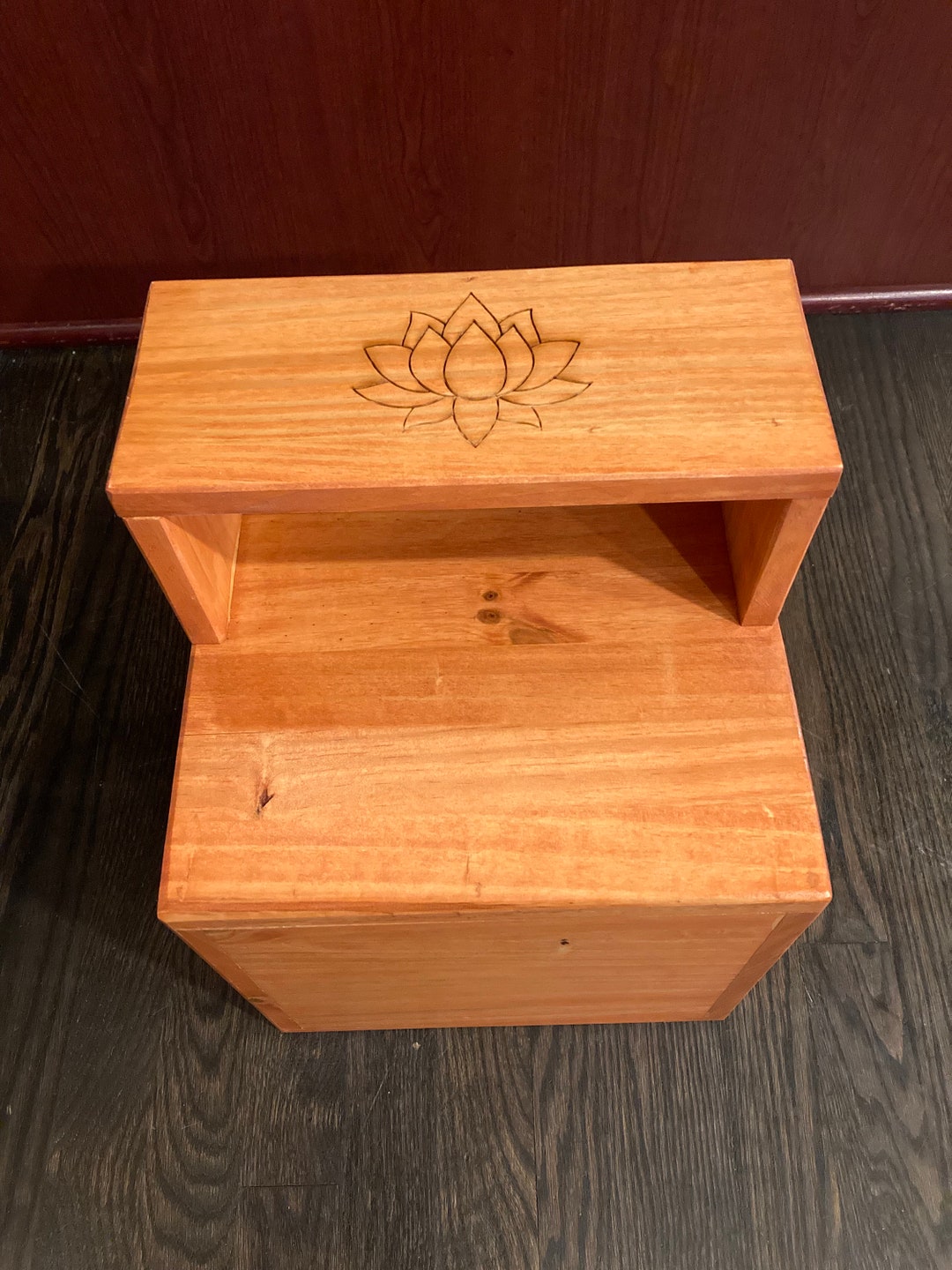 Custom Made Engraved Altar With Storage Space and Pullout Tray. Contact ...
