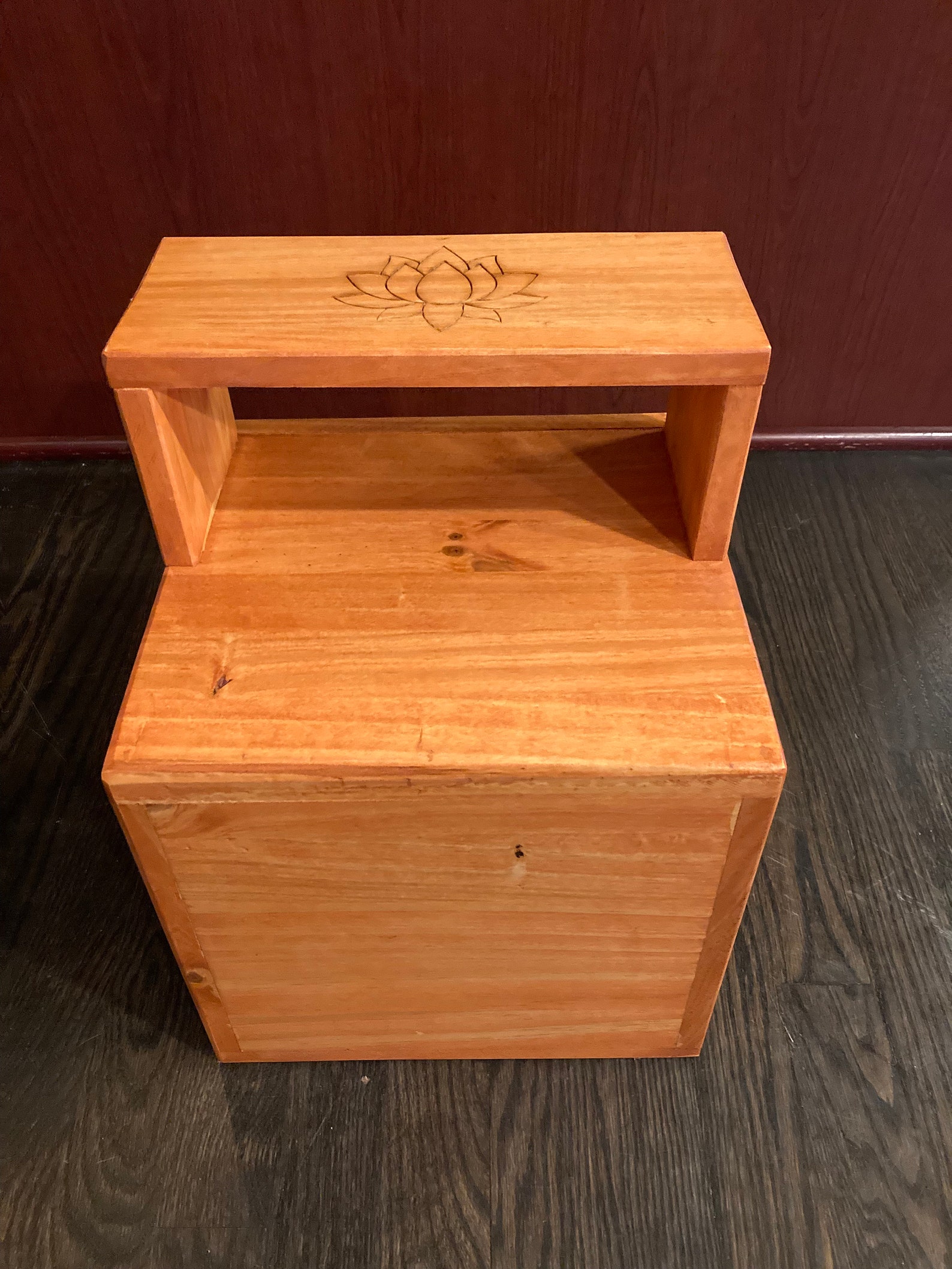 Custom Made Engraved Altar With Storage Space and Pullout Tray. Contact ...