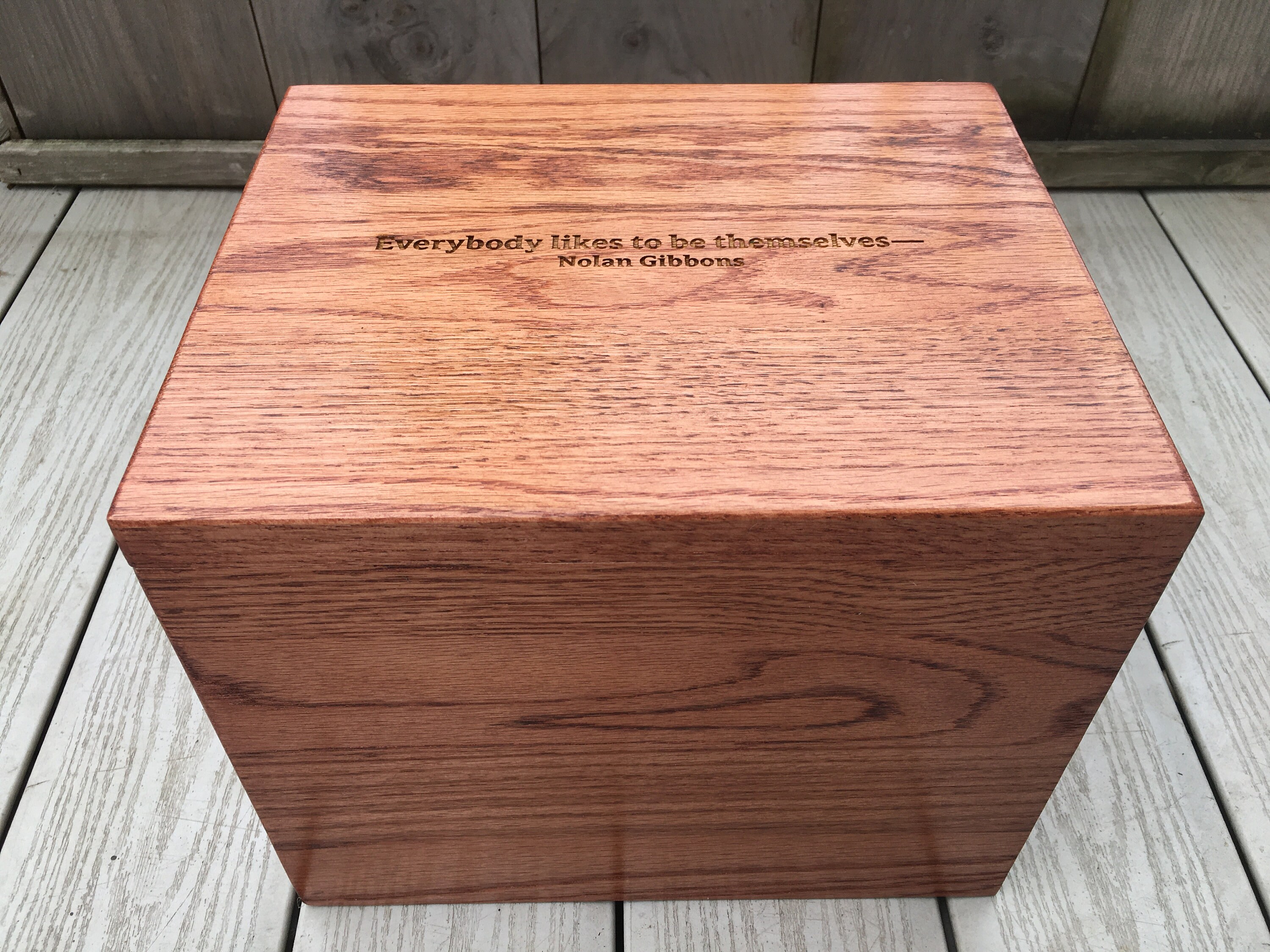 Boxes & Bins Home & Living Made to Order Solid Oak Box with hinged lid ...